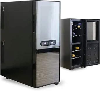 ottostyle.jp - ワインセラー 容量 33L セパレート 2段式 【最大 12本収納 スリム】 家庭用 ペルチェ方式 タッチパネル 紫外線 UV カットガラス (上下2段式で設定 ...