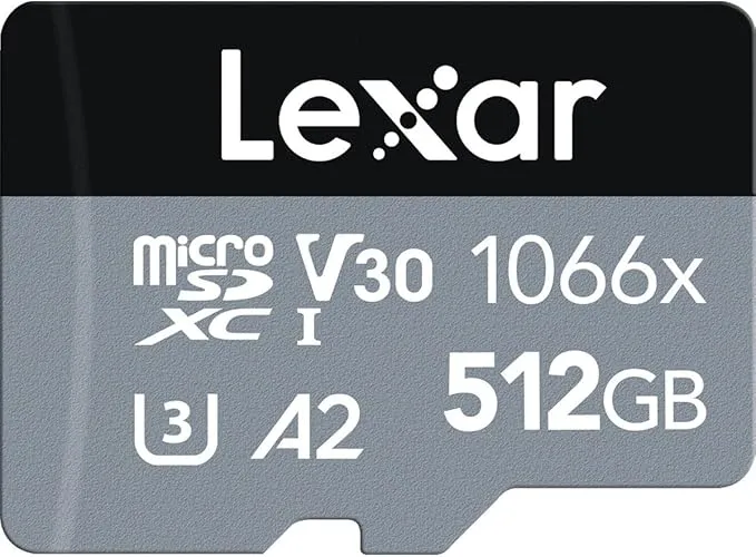 Lexar - Professional 1066x microSDHC™/microSDXC™ UHS-I cards SILVER Series 512GB LMS1066512G ...