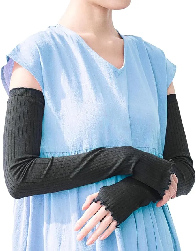 ナイガイ - アームカバー LDKベストバイ受賞 レディース 冷感 スーパー ロング丈 ひんやり UVカット 日焼け 無地 おしゃれ リブ アイスハウス ブラック 55cm LDK の評価 ...