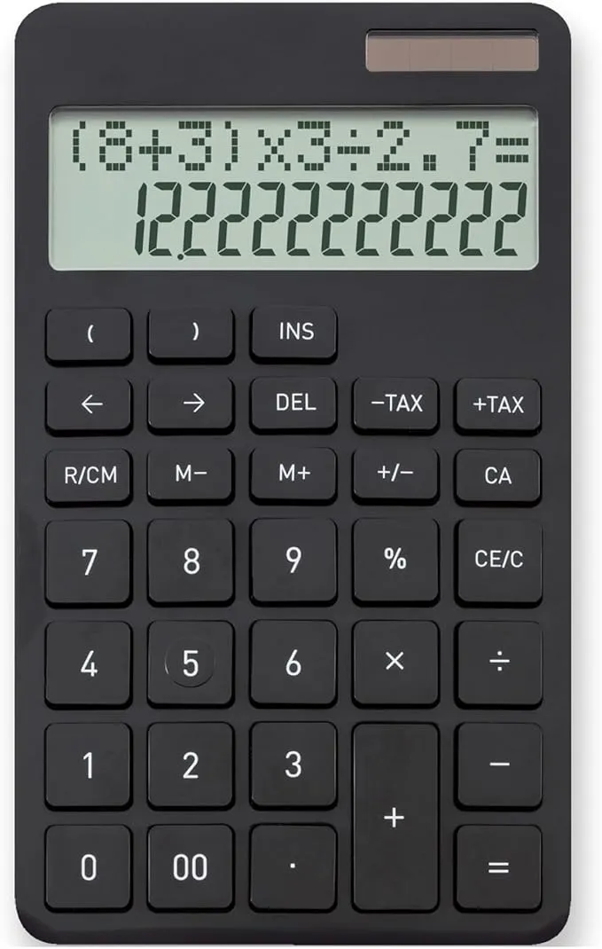 アスカ(Asmix) - 電卓 12桁 計算式表示 かっこ計算 C1258BK ブラック の評価 | SHOPSTAFF