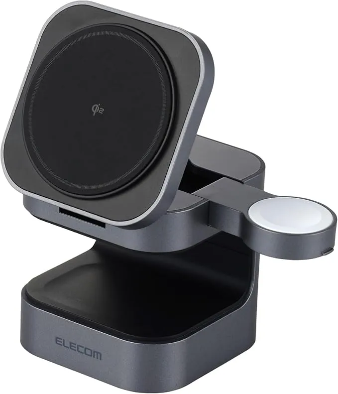 エレコム(ELECOM) - エレコム Qi2 充電器 ワイヤレス 15W 3in1 Apple Watch 認証モジュール付き スタンド型 ブラック EC-MS09BK の評価 ...