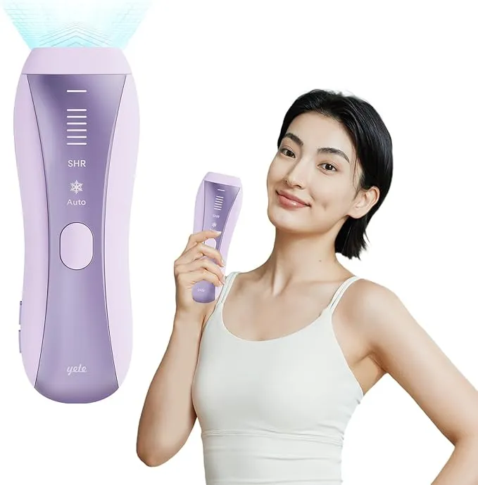 Yete - 脱毛器 IPL 冷感無痛ケア SHR連続照射 スキンセンサー搭載 自動/手動方式 6段階レベル 無限照射回数 VIO対応 全身対応可能 レディー脱毛器 家庭用 男女兼用 PSE ...